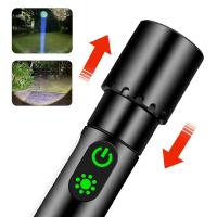 China Rechargeable Flashlight Camping Flashlight Custom-made Powerful Long Distance Flashlights Super Bright Torch Customization for sale