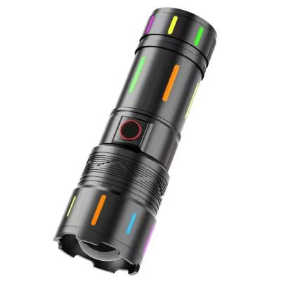 China Large Capacity Rechargeable Battery Extendable and Adjustable Light Tube Floodlight Spotlight Power Bank Flashlight for sale