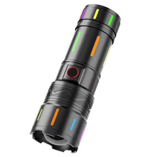 Quality Large Capacity Rechargeable Battery Extendable and Adjustable Light Tube Floodlight Spotlight Power Bank Flashlight for sale