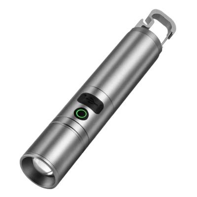 China Large Capacity Rechargeable Battery Extendable and Adjustable Light Tube With Hook Flashlight for sale