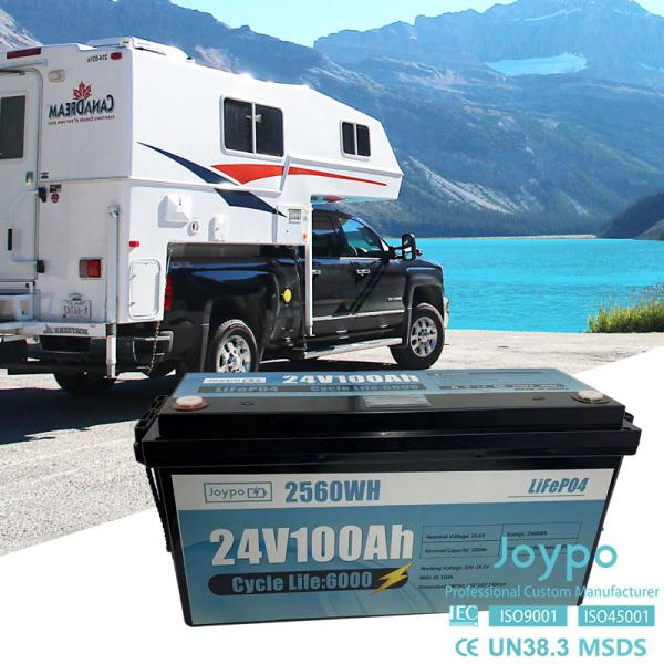 Quality Deep Cycle Motorhome RV Lithium Battery 24V 100Ah 200Ah 300Ah LiFePO4 Battery for sale