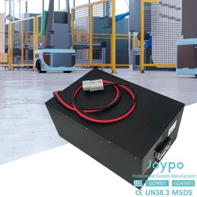 Quality Forklift AGV Robot Lithium LiFePO4 Battery 51.2V 48V 100Ah Customized for sale