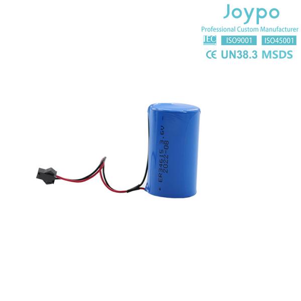 Quality ER34615M Lithium Thionyl Chloride Battery 3.6V 14500MAh Non Rechargeable Spiral for sale