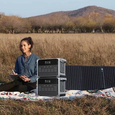 China 2160Wh Portable Solar Generator For Home With Bidirectional Inverter And Built-In Light for sale