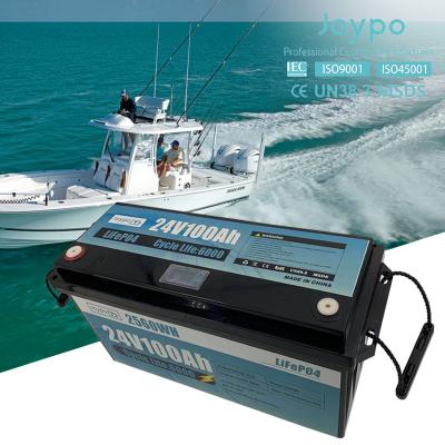 China Betrouwbare marinebatterij Lithium 24 Volt LiFePO4 voor trollingmotor Te koop