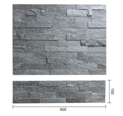 China Black Quartzite Flat Cultured Stone for Building Wall Decoration Cultured Stone Country Ledgestone for sale