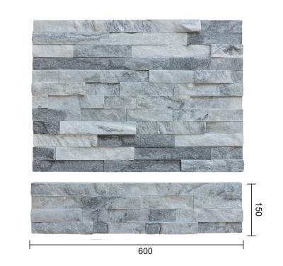 China Cloudy Grey Flat Cultured Stone for Building Wall Decoration Natural Stone Veneer for sale