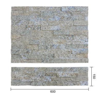 China Golden Flat  Flat Cultured Stone for Building Wall Decoration Natural Stone Veneer siding for home for sale