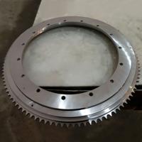 China VLA200844-N thin section external gear internal flange slew ring for sale