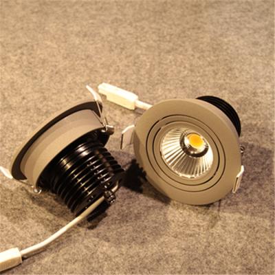 China COB LED Spotlights with  grey color, gimbled structure, non-dimmable or dimmable for sale