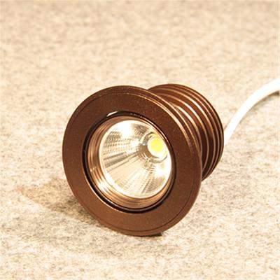 China 3-year warranty COB LED Ceiling lights small size, coffee color housing, rotatable lighting direction for sale