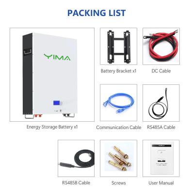 Cina 5KW 10KW 100AH 200AH Sistema di stoccaggio dell'energia solare Tesla con corrente limite di 20A in vendita