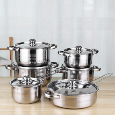 China Hot sale stainless steel cookware stainless steel stock pots cooking ware set cooking pot set for sale