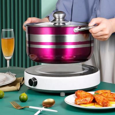 China Kitchen Cookware Sets Non Stick Colorful Stainless Steel Sets Cooking Pots for sale
