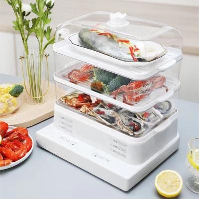 China Multifunctional Large Capacity 3 Layer Cooking Steamer Pot Electric Food steamer Pot With Visualization lid for sale