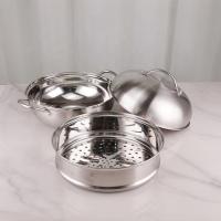 China Restaurants Stackable Steamer Pot  28cm Stainless Steel 410 for sale