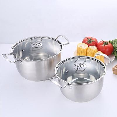 China New Product Stainless Steel Cookware Cooking Pot Stock Pot Cookware Soup Pots for sale