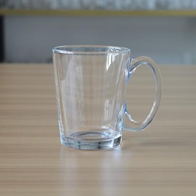 China Transparent drinking glass mug for tea/coffee/milk /brand promotion with 10 oz for sale