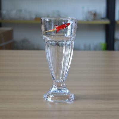 China 10.5OZ Cheap machine made 300ml ice cream glass cup juice glass cup for Parfait Fruit Salad or Pudding for sale