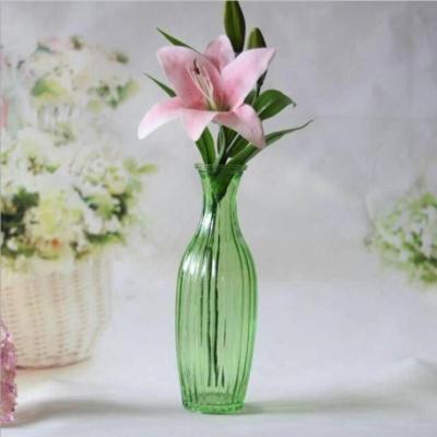 China 9-inch Color Bud Glass Vase Bulb tumler Bottom - Great for Flower Valentines Romatic Vases Gift Flowers (Green) for sale