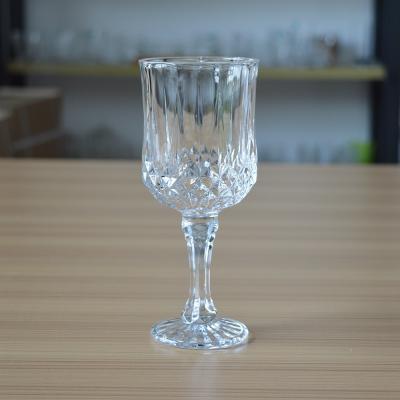 China China goblet  diamond engrave goblet wine glasses whisky glass with 230ml volume for sale
