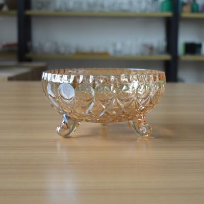 China FREE SAMPLE Amber Crystal Glass Storage Jar  Candy Jar Glass Container Cookie Jar from China for sale