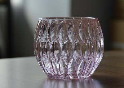 China Diamond Dot Leaf Square Surface Big-bellied Glass Candle holder Candle Cup Candle Container Made In China Wholesale for sale