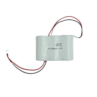 China Pak 3,6 V C2500mAh NiCd 64g van Naast elkaar Nooduitgang Licht Batterijen Te koop