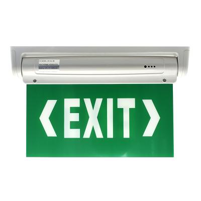 China 300Lm Emergency Exit Sign Light With 2 Adjustable Head Mounting Plate zu verkaufen