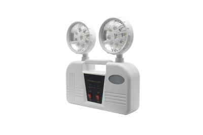 China 3h Duration 6W Twin Head Emergency Light AC 85-265V ABS zu verkaufen
