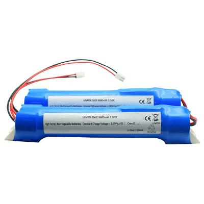 China 26650 6600mAh 3,2 Volt Baterias LiFePO4 Tipo Stick com módulo montado lateralmente à venda