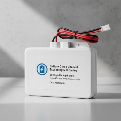 China Battery Circle Life Not Exceeding 500 Exit Sign Backup Battery Designed For Long Lasting Emergency Lighting Oem Accepatable for sale