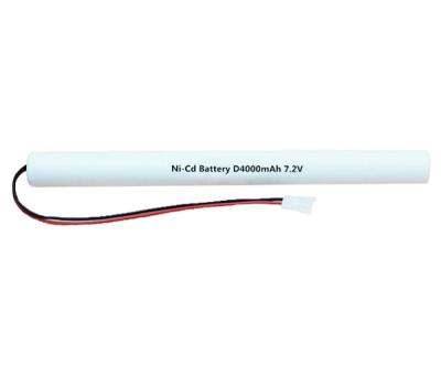 China De Nooduitgang Lichte Batterijen 7,2 V D4000mAh van Rechargablenicd Te koop