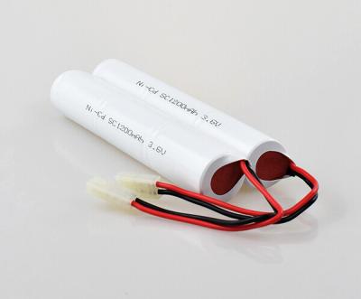 Cina Pacchetto del bastone della batteria dello Sc 1200mAh NiCd 3,6 V del segno dell'uscita di sicurezza in vendita