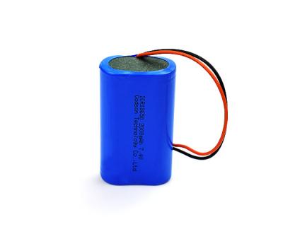 China ICR 18650 Emergency Light Lithium Battery 2000mAh 7.4 V Environment Friendly for sale