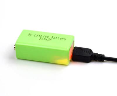 China Lithium Iron Emergency Light Lithium Battery 500mAh 9V With USB for sale