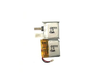 China Polymer-Batterie 55mAh des Lithium-451515 3,7 Volt mit guter Sicherheit zu verkaufen