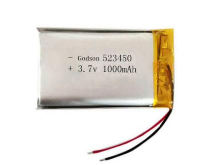 Китай 18g 3,7 полимер 523450 лития батареи вольта 1000mAh для запасного освещения продается