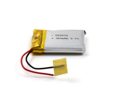 China OEM 3.7 V 380mAh Battery Stable 11.5g Lithium Polymer Cell for sale