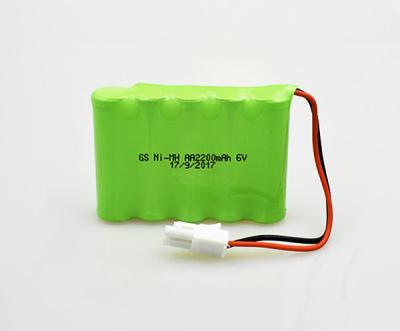 China NiMH Emergency Exit Sign Battery AA 2200mAh 6V High Temperature for sale
