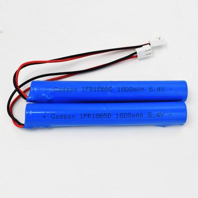 China 1600mAh 18650 LiFePO4 embala a bateria da iluminação de emergência 6.4V à venda