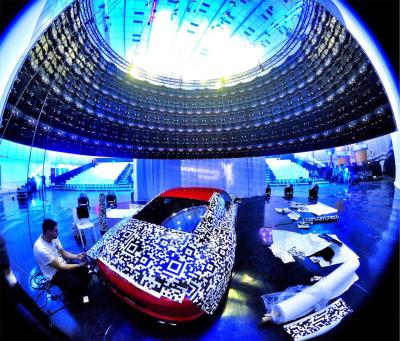 China Slim Curved rental LED display screen 500*500mm Die cast aluminum for sale