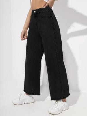 Cina Jeans larghi e neri a nove punte in vendita