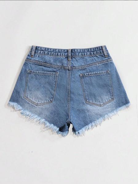 Quality Dark blue ripped denim shorts for sale