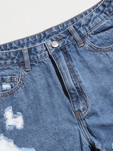 Quality Dark blue ripped denim shorts for sale