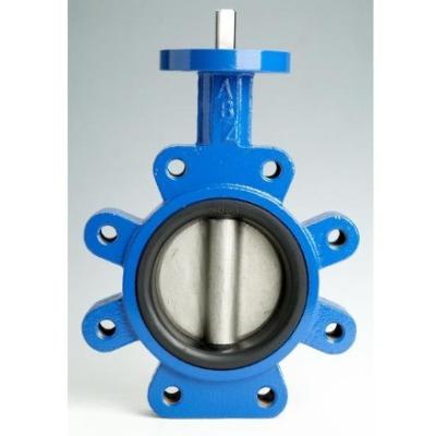 Cina 8 pollici DN200 PN16 Ductile Iron Body Disc SS410 Stem Rubber Seat Bore Head Wafer Lug Lt Type Butterfly Valve in vendita