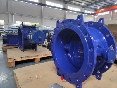 China Flowseal Double Flange Triple Eccentric Butterfly Valve Gear Operated Customized Options for sale