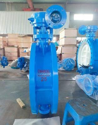 중국 수동 조작이 가능한 탄력적인 좌석형 이중 외진 플랜지형 나비 밸브 판매용