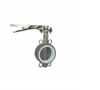 Cina Struttura del diaframma industriale EPDM PTFE Wafer Butterfly Valve con leva di ferro duttile in vendita