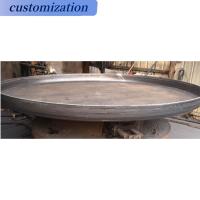 China Equal Welding Connection Customized Stainless Steel Flat Head Dish End for Fire Pit for sale